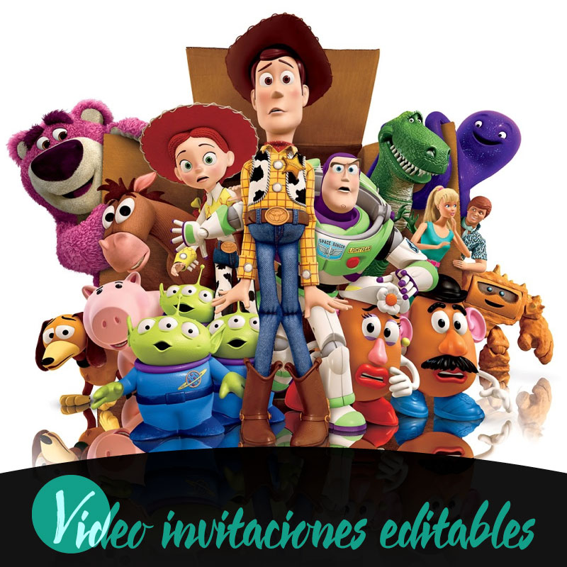 Video invitación de Toy Story 01 Video Invitaciones Editables