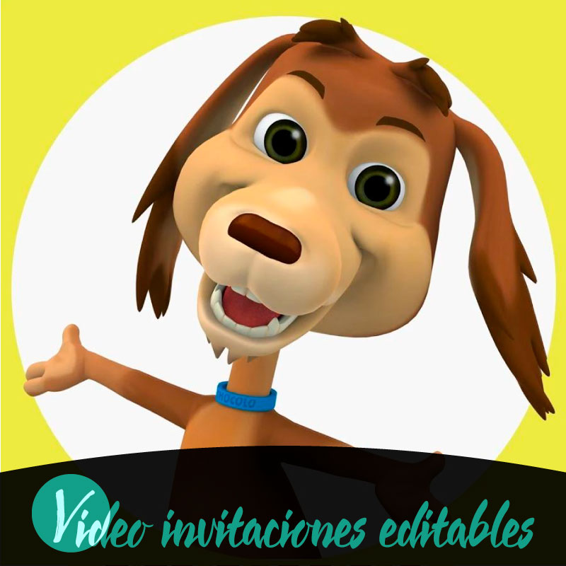 Video invitación de Mi Perro Chocolo 01 Video Invitaciones Editables