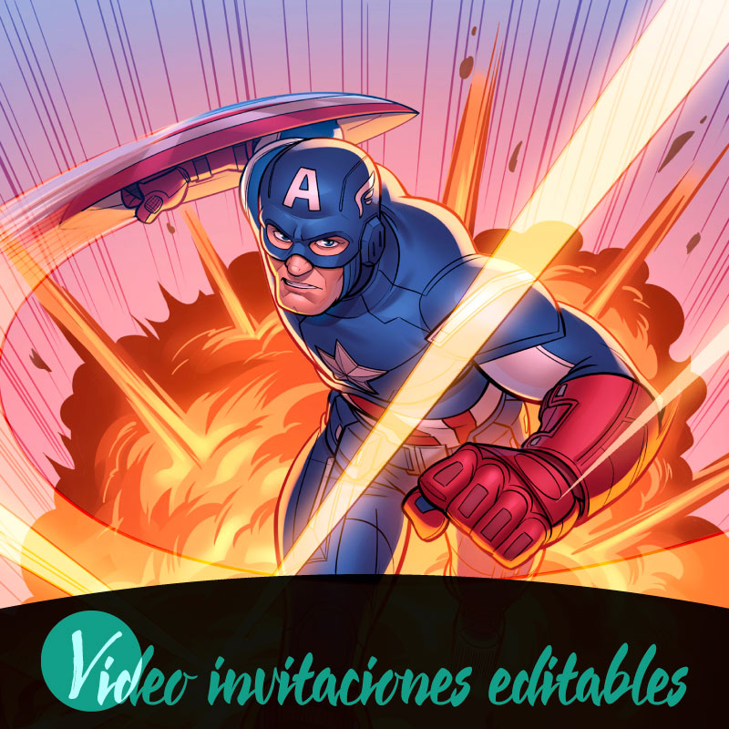Invitaciones Del Capitan America Capitán América Invitaciones De