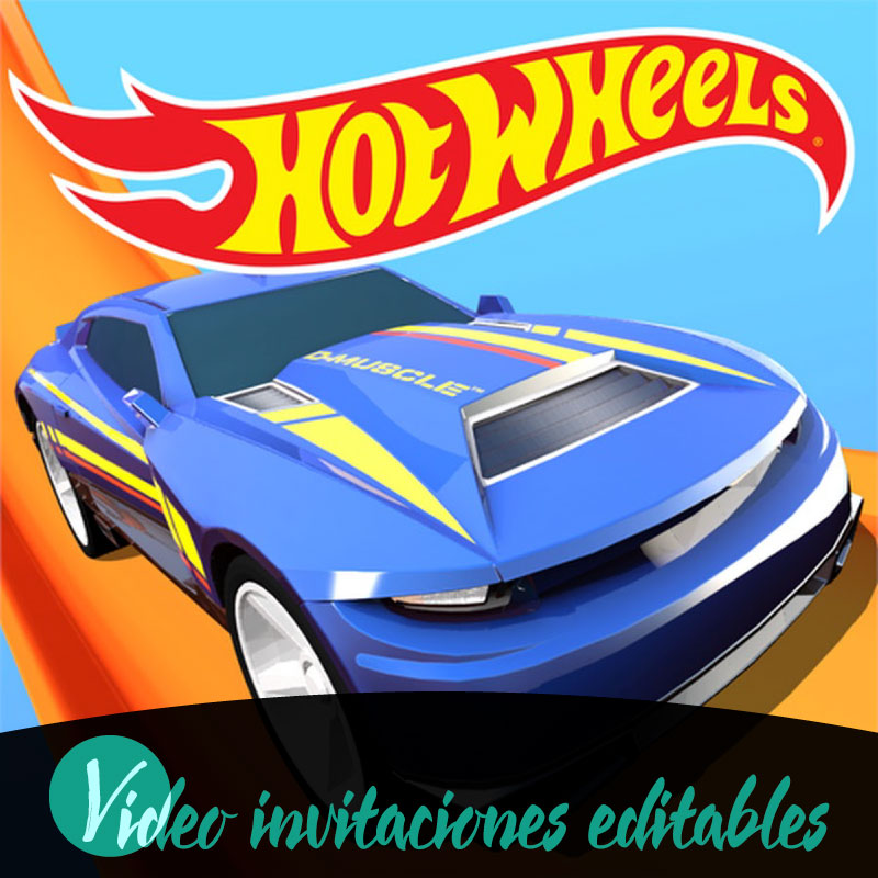Video invitación de Hot Wheels 01 Video Invitaciones Editables