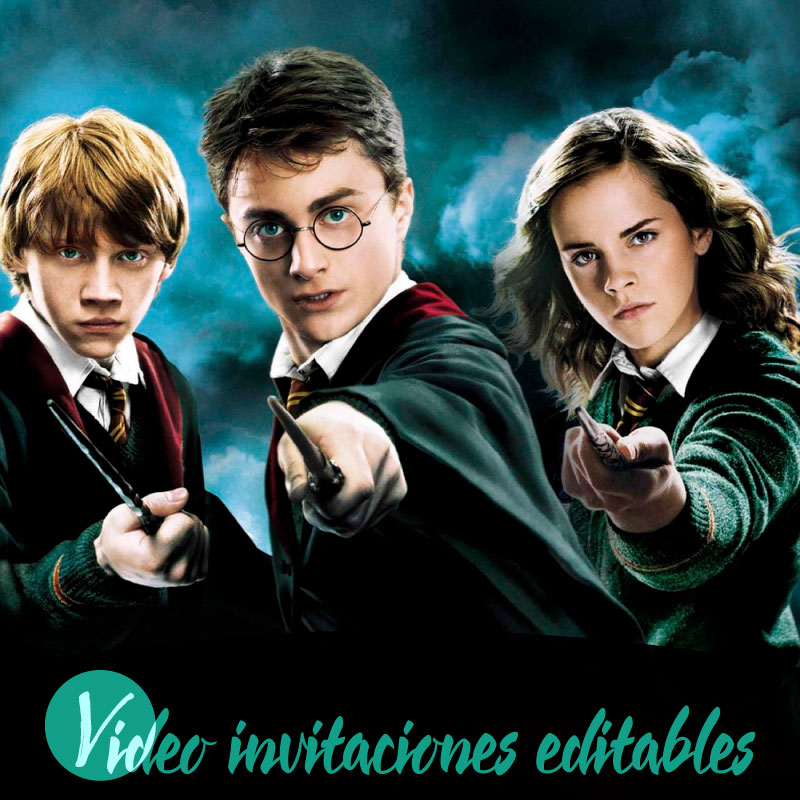 Harry Potter video invitation 02 Video Invitaciones Editables