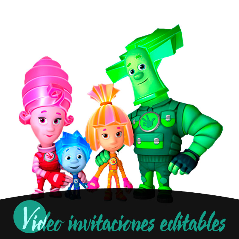 The Fixies video invitation 01 Video Invitaciones Editables