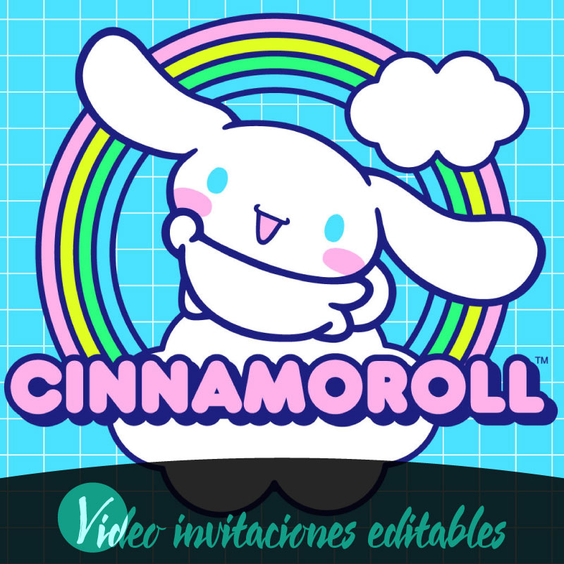 Video invitación de Cinnamoroll 01 Video Invitaciones Editables
