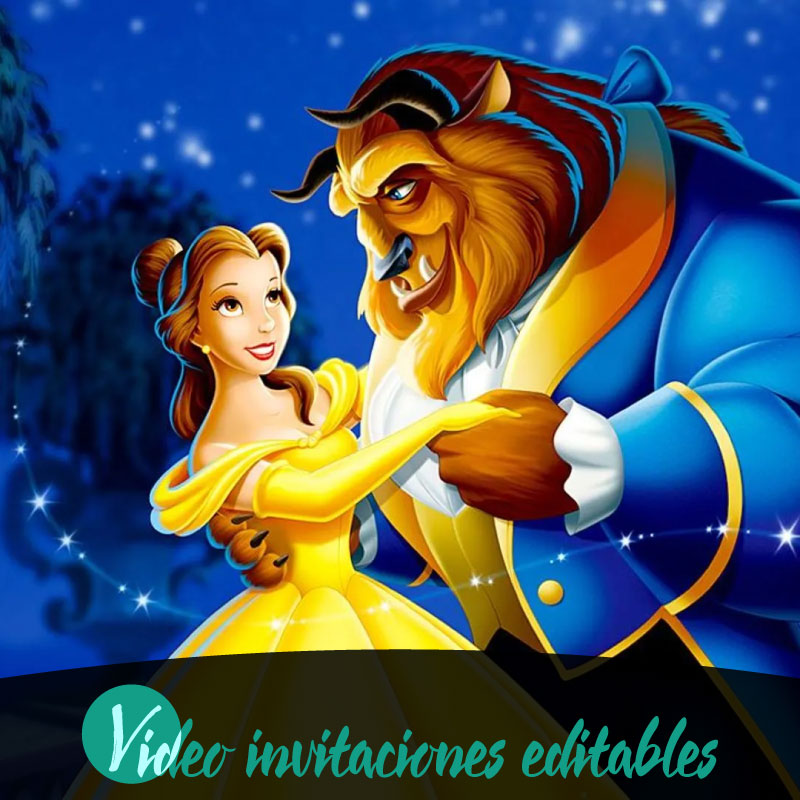 Invitaciones De La Bella Y La Bestia Invitacion De La Bella Y La