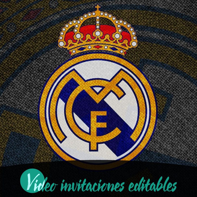 Video invitación de Fútbol Real Madrid 01, fácil y rápida 2026 Video ...