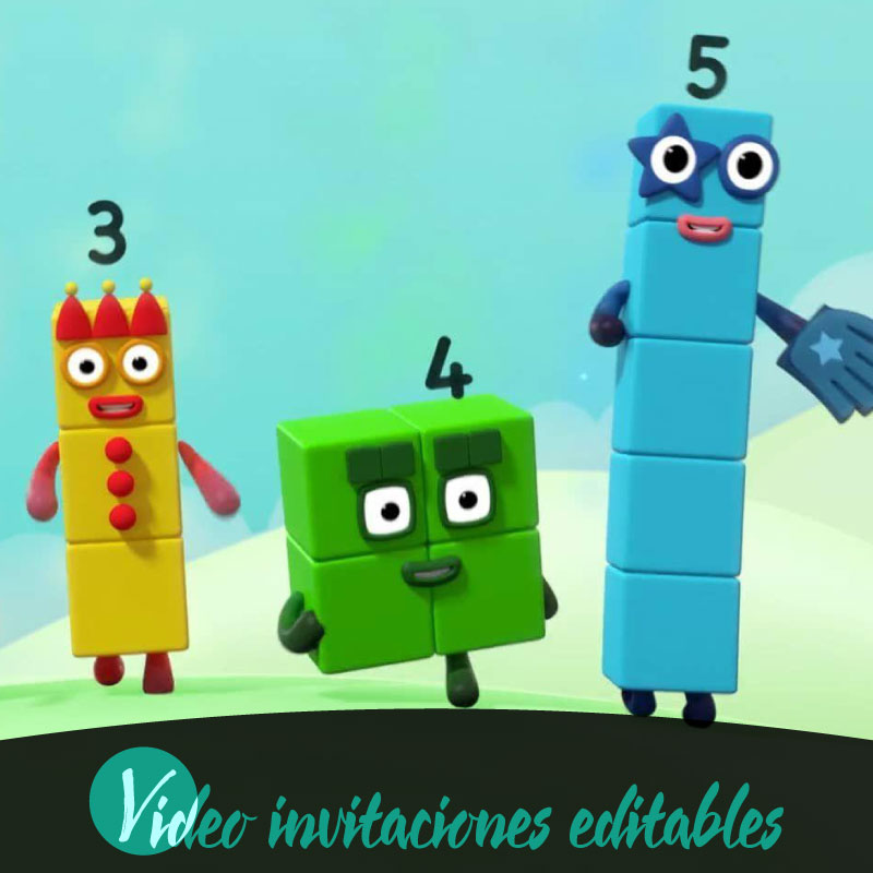 Video invitación de Numberblocks 01, fácil y rápida 2025 Video ...